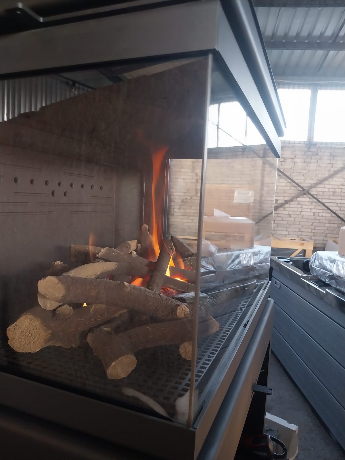 3 Sided Glass Open View Wide Angle Glass Fireplace by KFD – Smokey ...