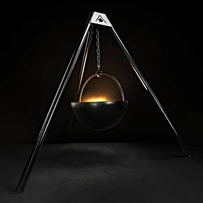 The Cowboy Cauldron Ranch Boss 42" Diameter Hanging Wood Burning Fire ...