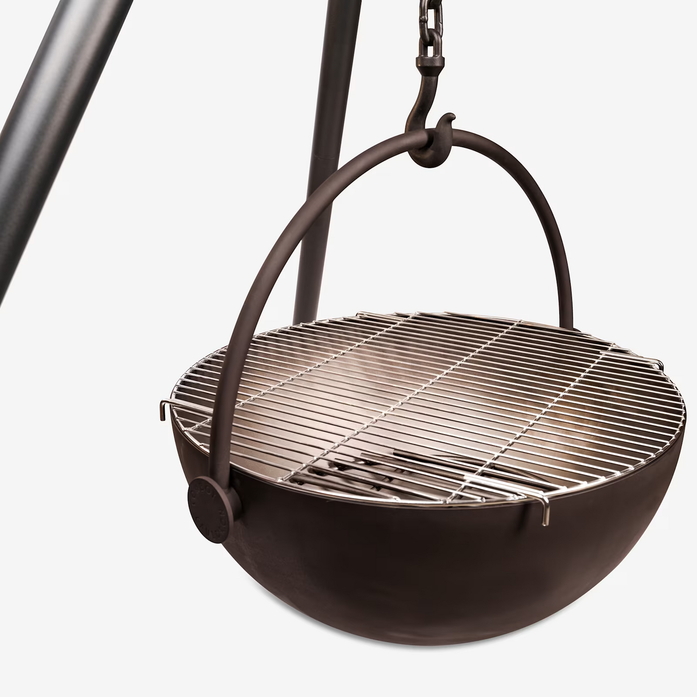 The Cowboy Cauldron Ranch Boss 42" Diameter Hanging Wood Burning Fire ...