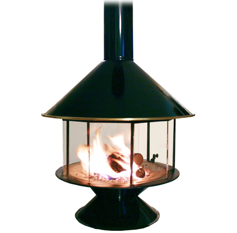 Malm 41.5" Imperial Carousel Freestanding Wood Burning Fireplace ...