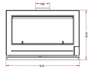 Invicta Aaron 2-Sided Glass 36" Cast Iron Wood Burning Stove – Smokey ...