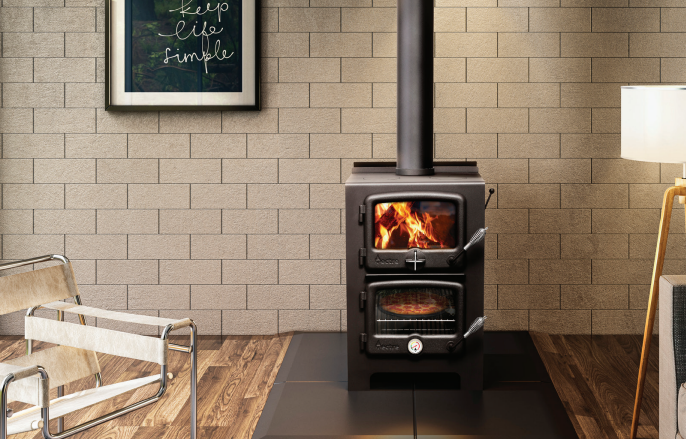 Nectre Wood-fire Oven Combination Cook Stove / Heater N350 – Smokey ...